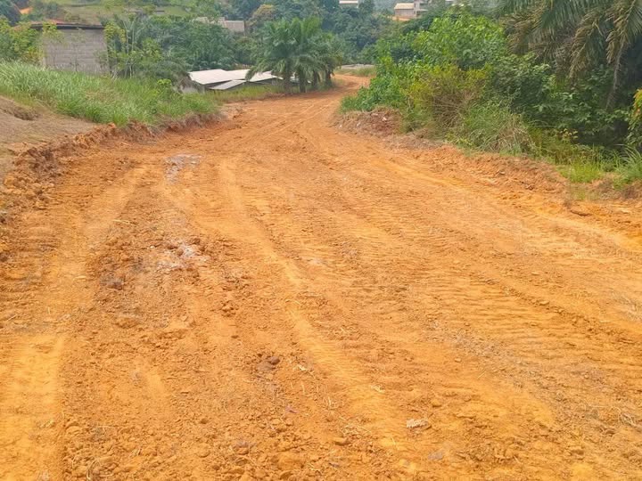 La route d'Obane, dans le sixième arrondissement de Libreville ...