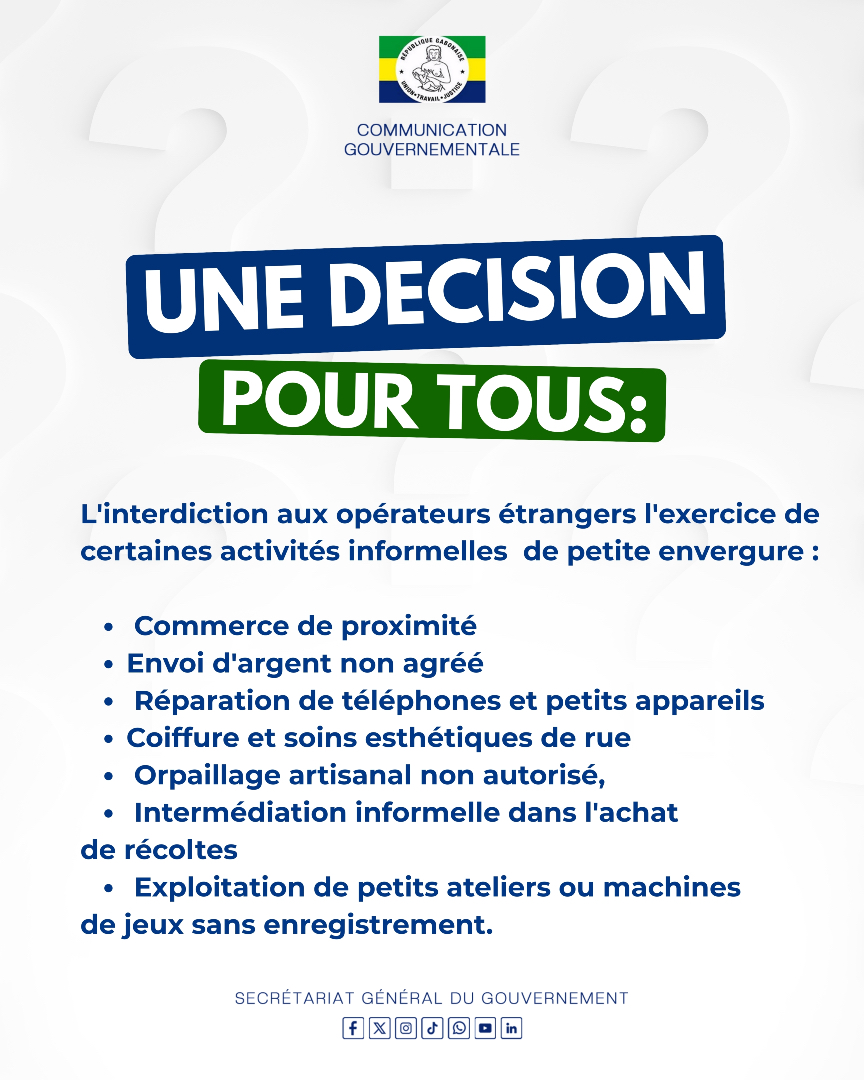 Commerce informel: une décision pour tous. - 7 jours info